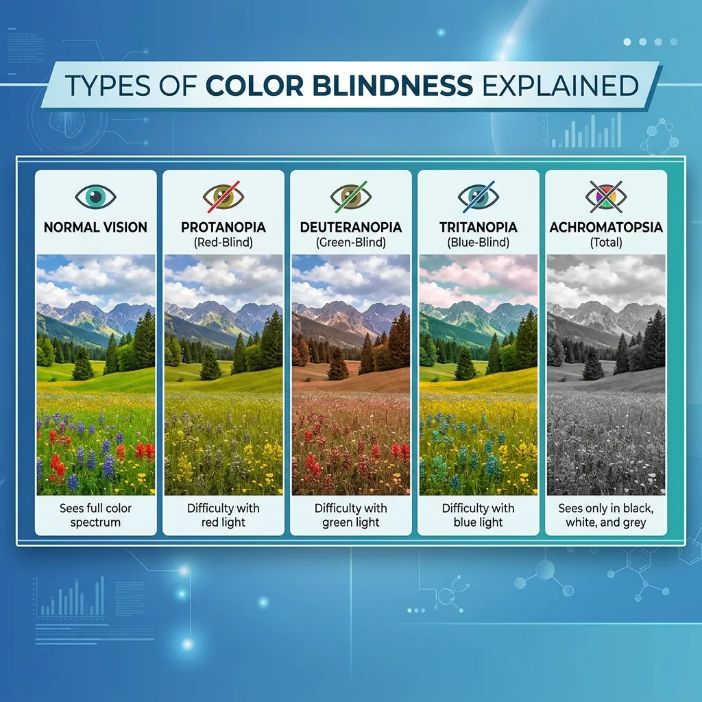 Types of Color Blindness Explained – Visual Guide